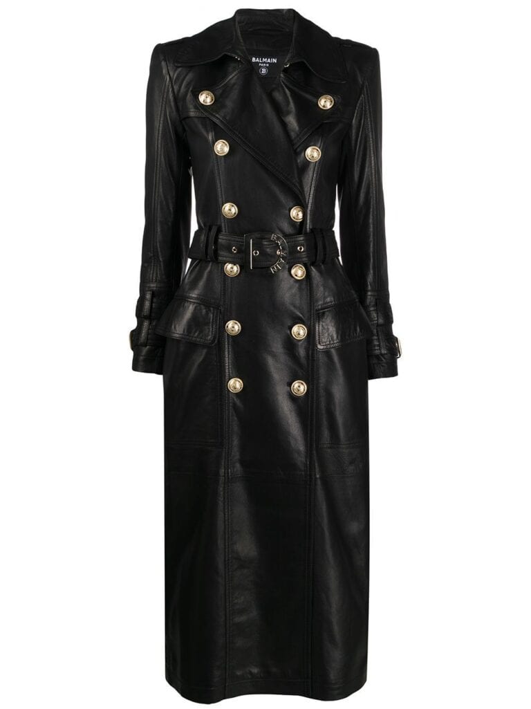 BALMAIN BLACK TRENCH COAT - So Fly